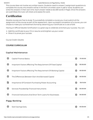 Capital Maintenance and Piggy Banking - Edukite | PDF