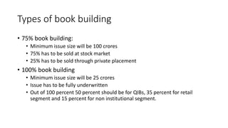 Capital market, Types of issue at primary market,Book Building | PPTX