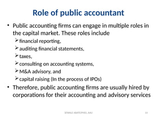 Capital Market and Accountancy teaching material | PPTX