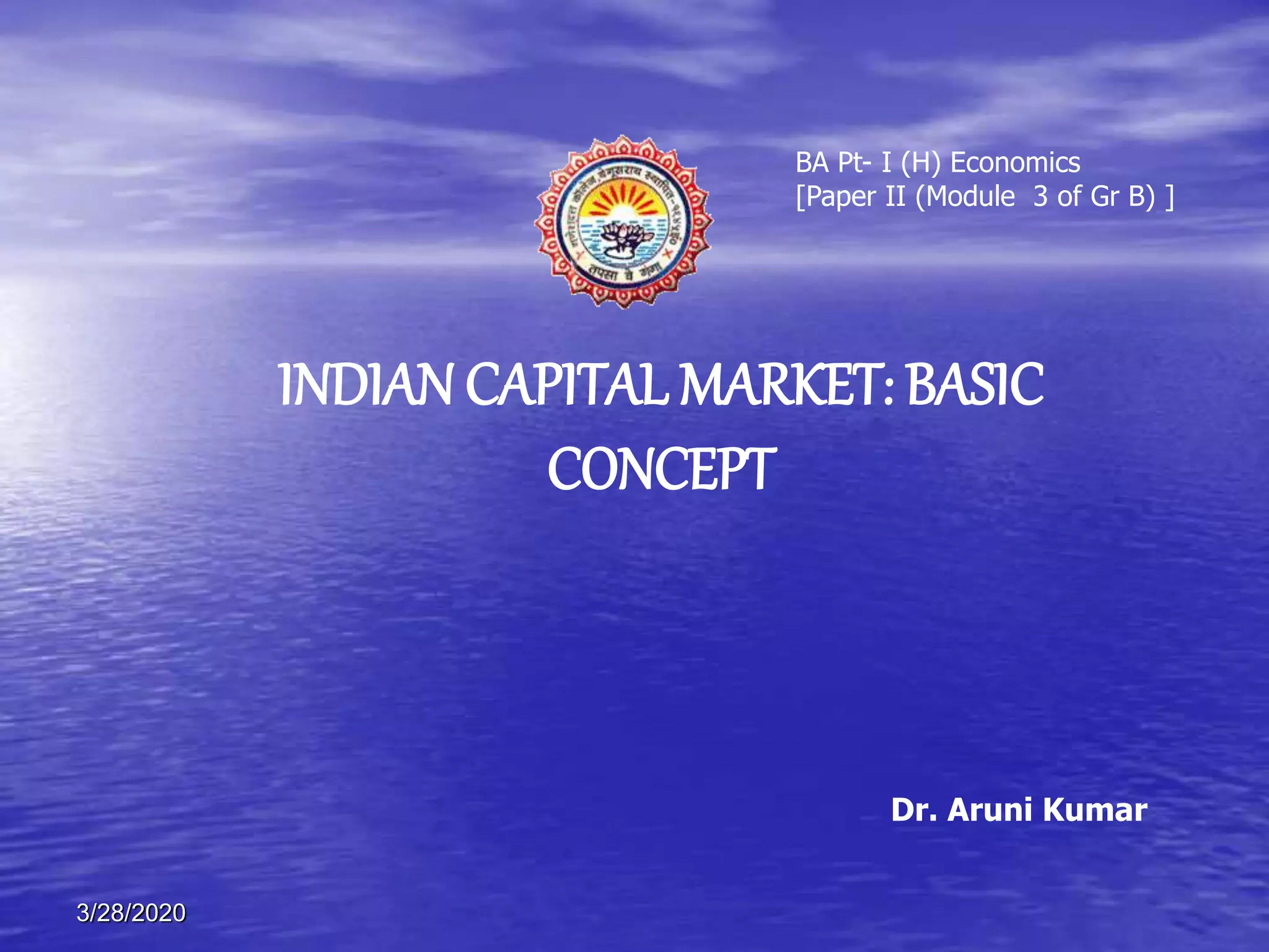 Capital market and sebi | PPT