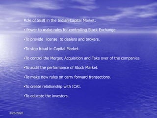 Capital market and sebi | PPT