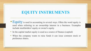 Capital market instrument | PPTX