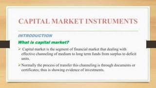 Capital market instrument | PPTX