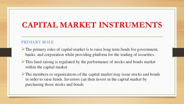 Capital market instrument