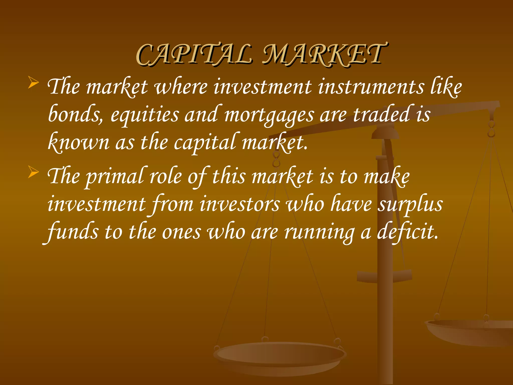 Capital market ppt | PPT
