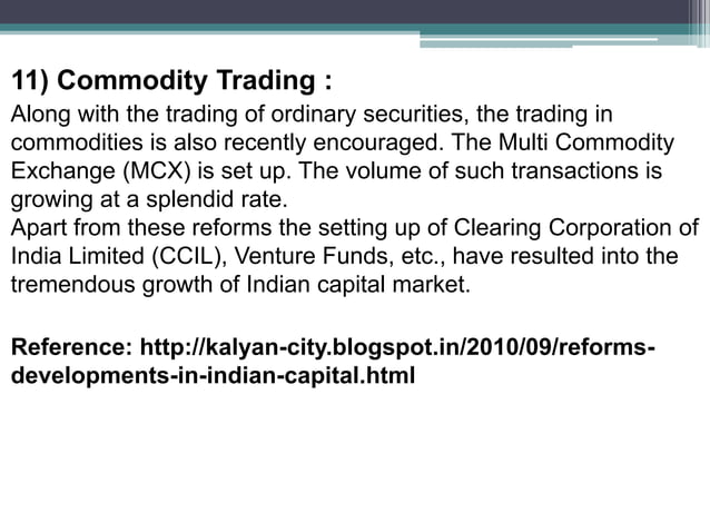 Capital market reforms | PPTX