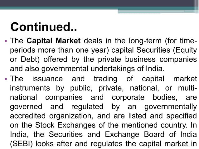 Capital market reforms | PPTX