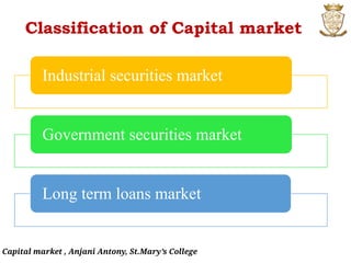 Capital Markets- Classification- primary market- secondary market | PPTX