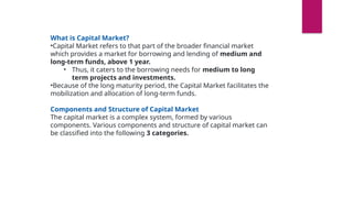 Capital Market Structure and difference between Primary & Secondary ...