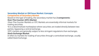 Capital Market Structure and difference between Primary & Secondary ...
