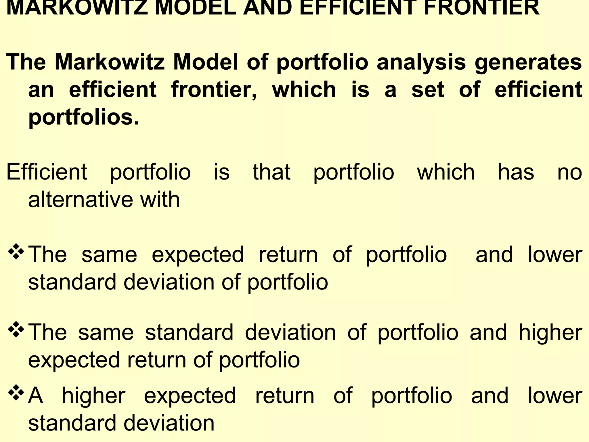 Capital market theory | PPT