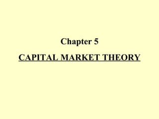 Capital market theory | PPT