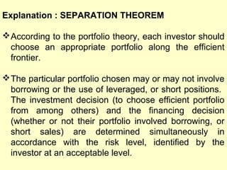 Capital market theory | PPT