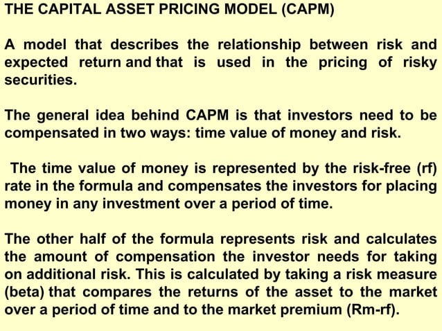 Capital market theory | PPT