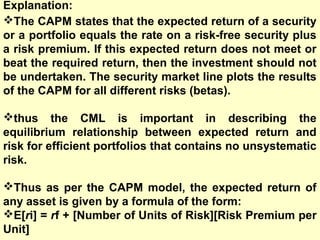 Capital market theory | PPT