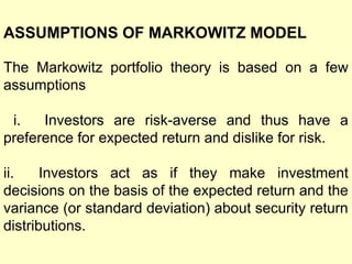Capital market theory | PPT