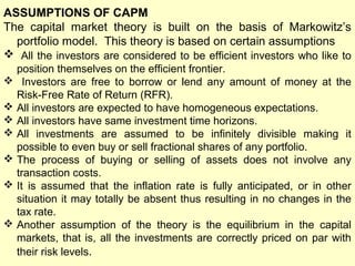 Capital market theory | PPT