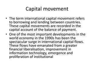 Capital movement theory | PPT