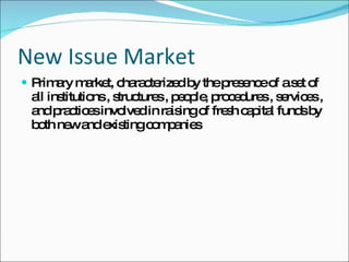 Capital & New Issue | PPT