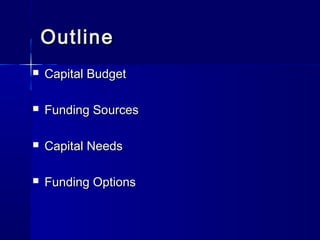 Capital Project Funding | PPT