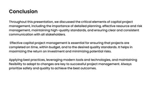Comprehensive Guide to Capital Project Management: Strategies for ...