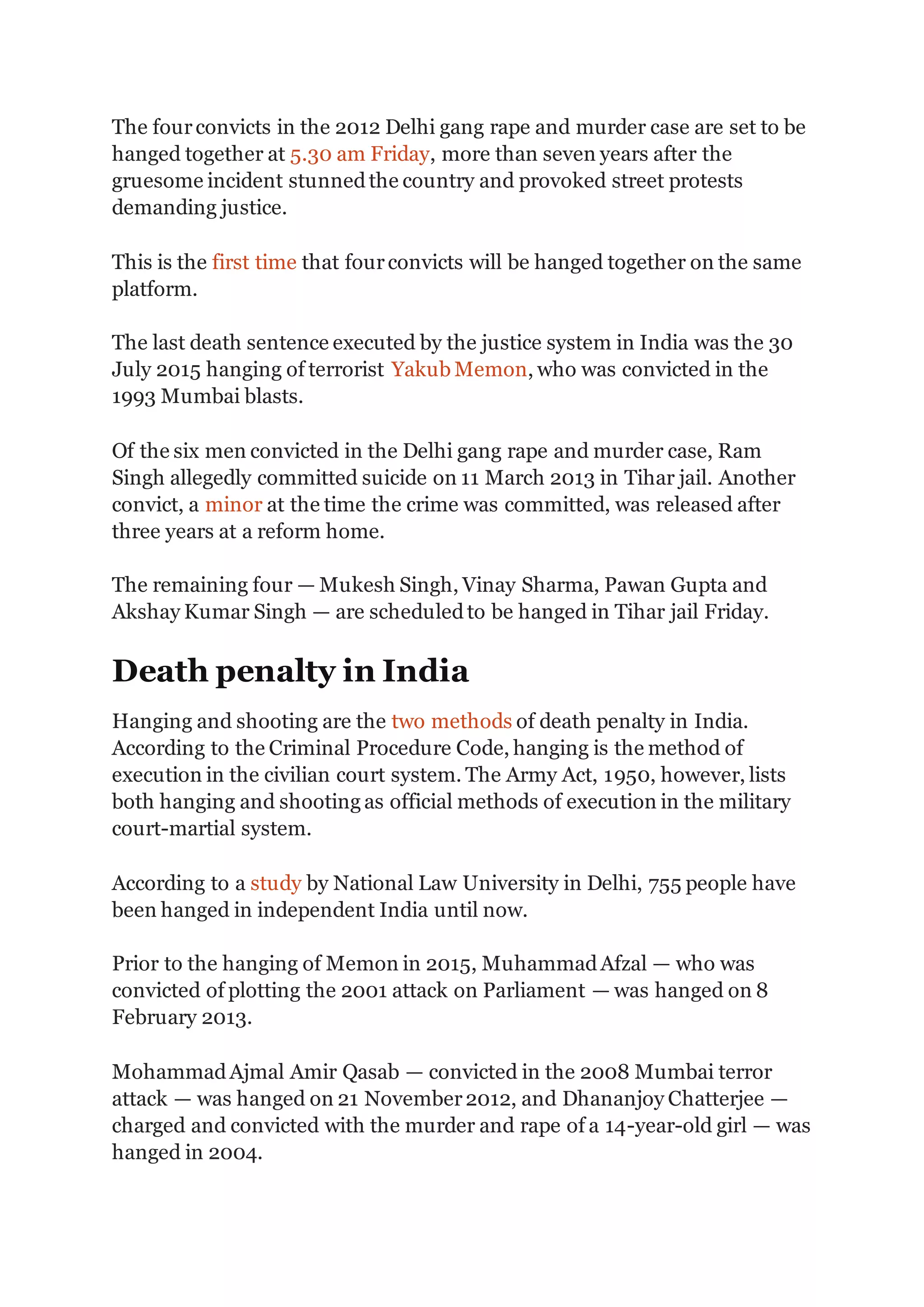 Capital punishment | DOCX | Crime & Harmful Acts to Individuals, Society & Human Right ...