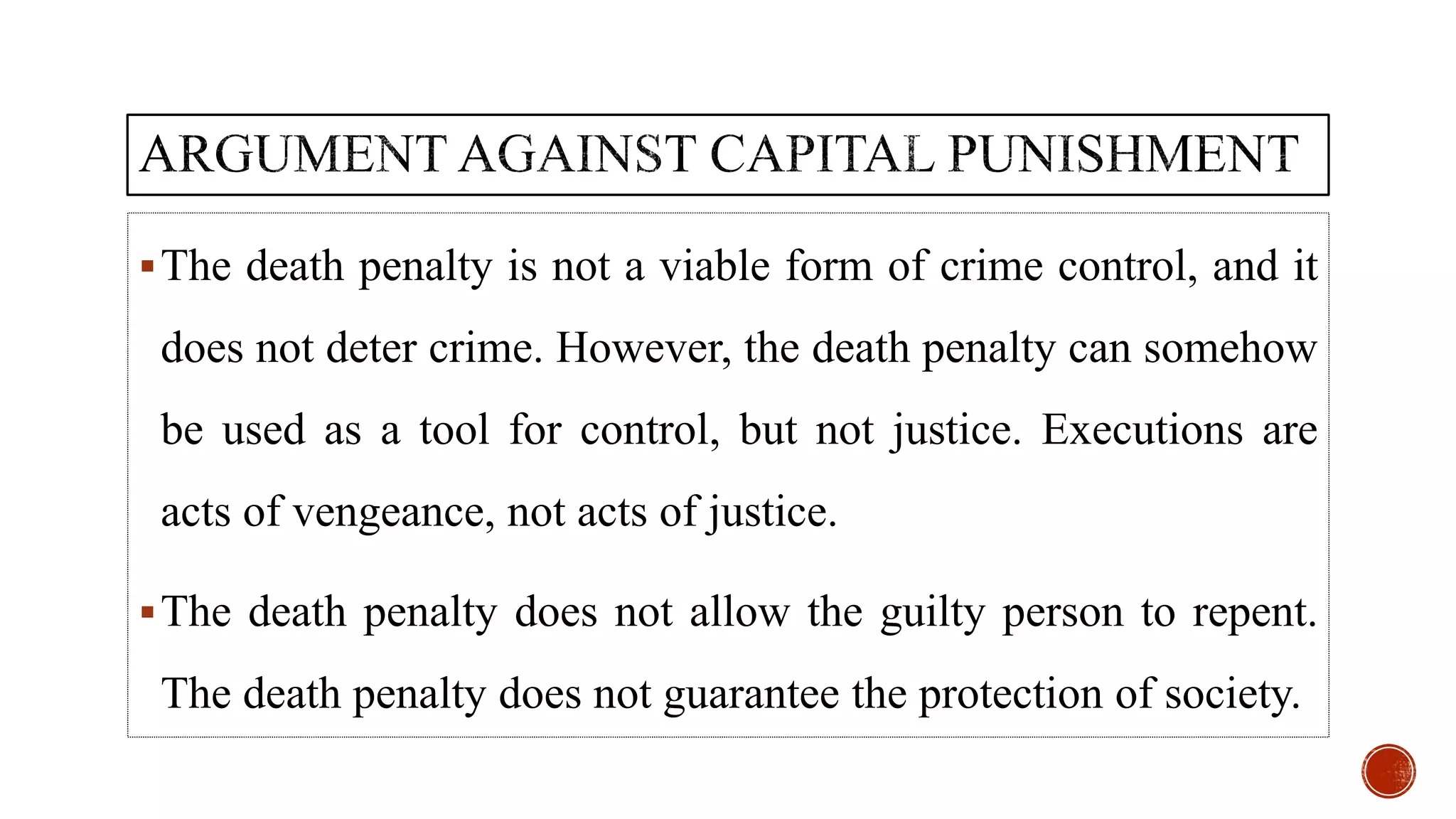 Capital Punishment.pptx | Death, Injury, or Military Conflict ...