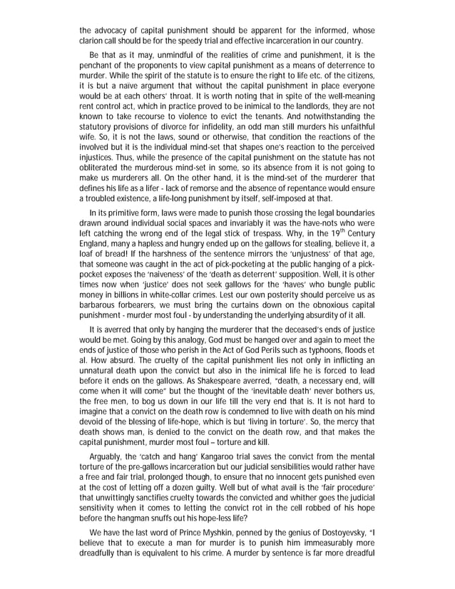 Capital Punishment: Doctrine of Torture and Kill | PDF