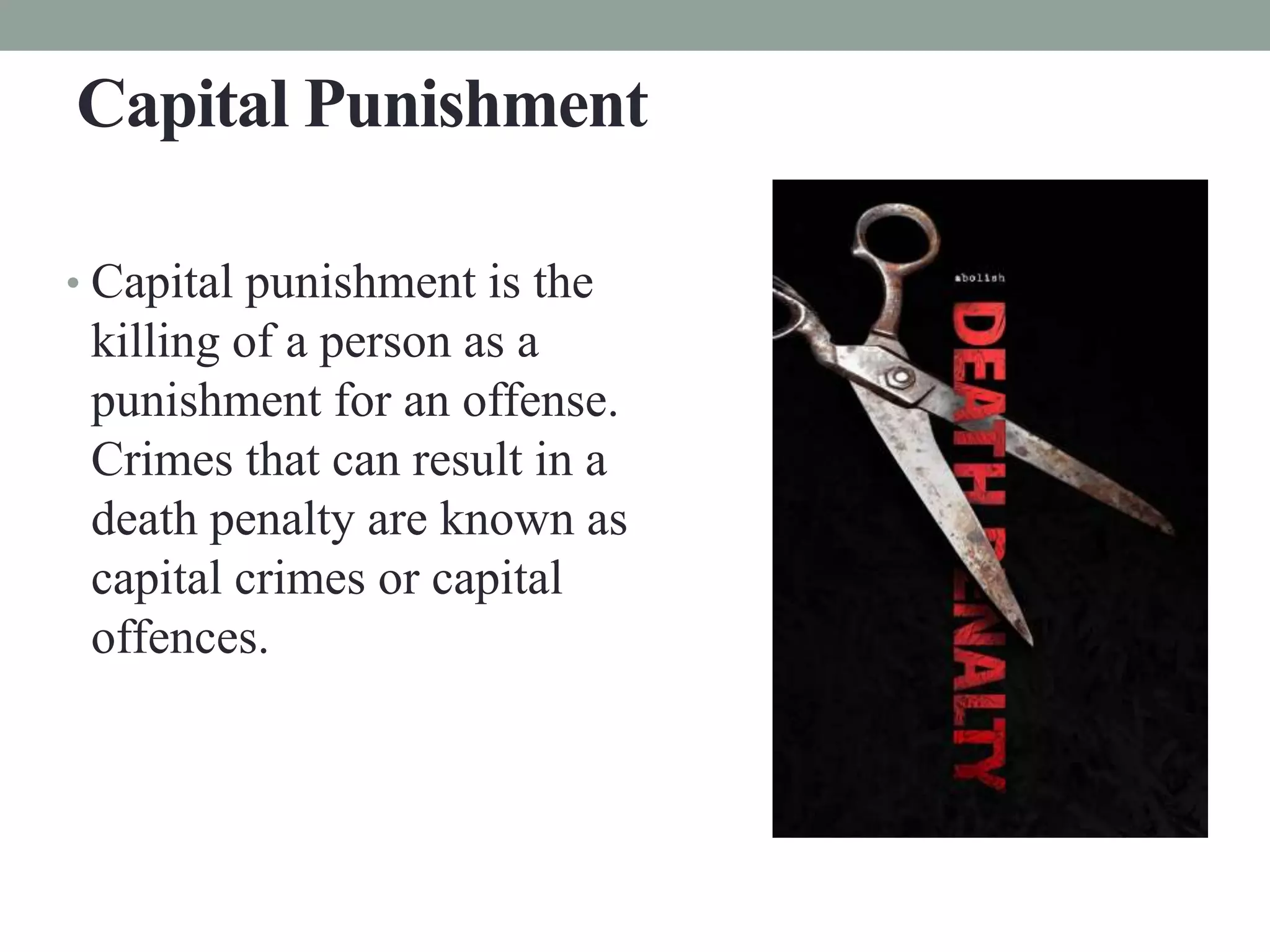 Capital punishment by Samax | PPTX | Crime & Harmful Acts to ...