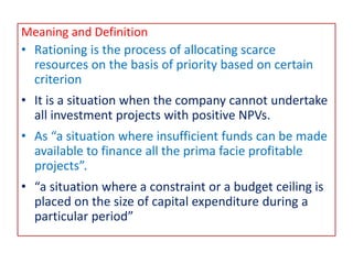 Capital rationing | PPTX