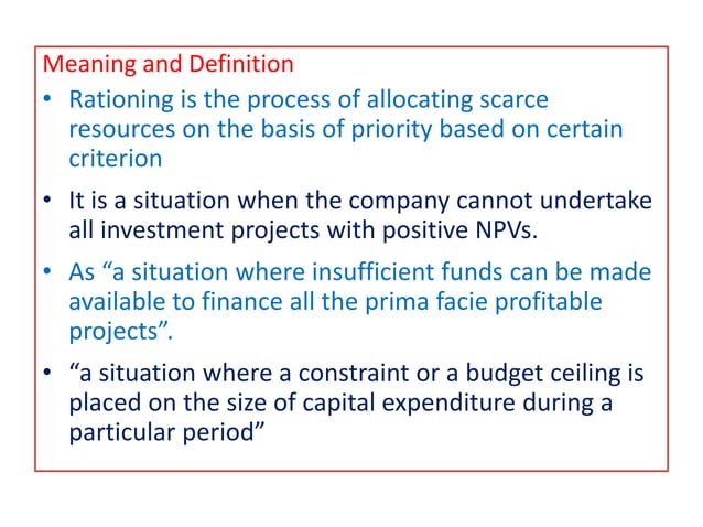 Capital rationing | PPTX