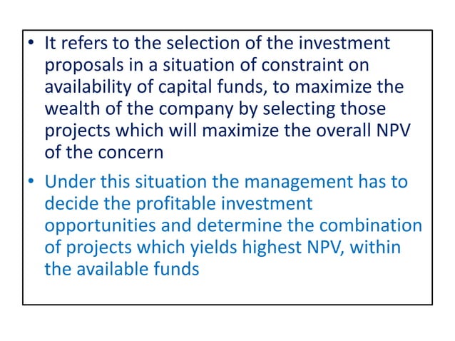 Capital rationing | PPTX