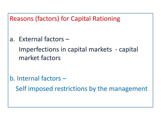 Capital rationing | PPTX
