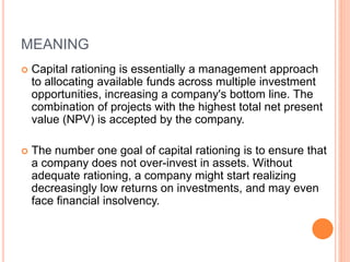 Capital rationing | PPTX