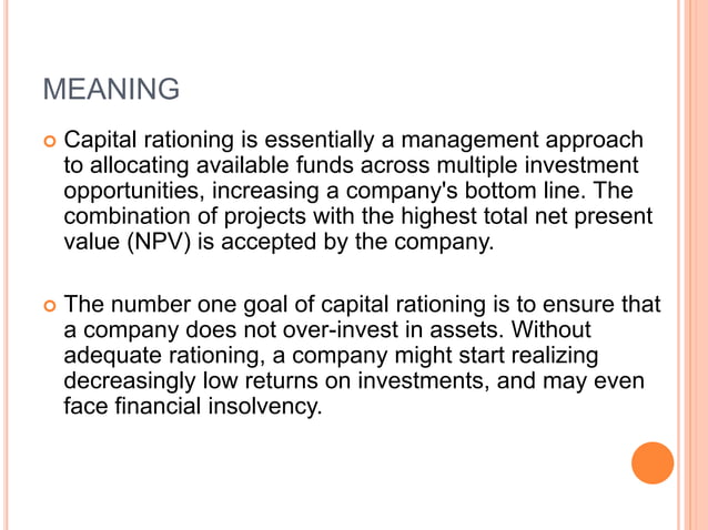 Capital rationing | PPTX