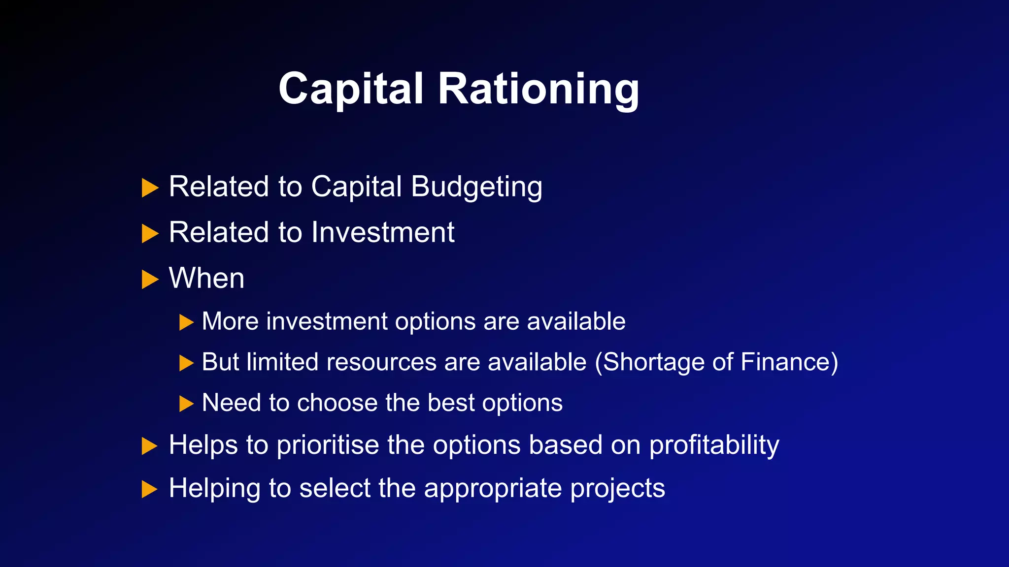 Capital rationing | PPTX