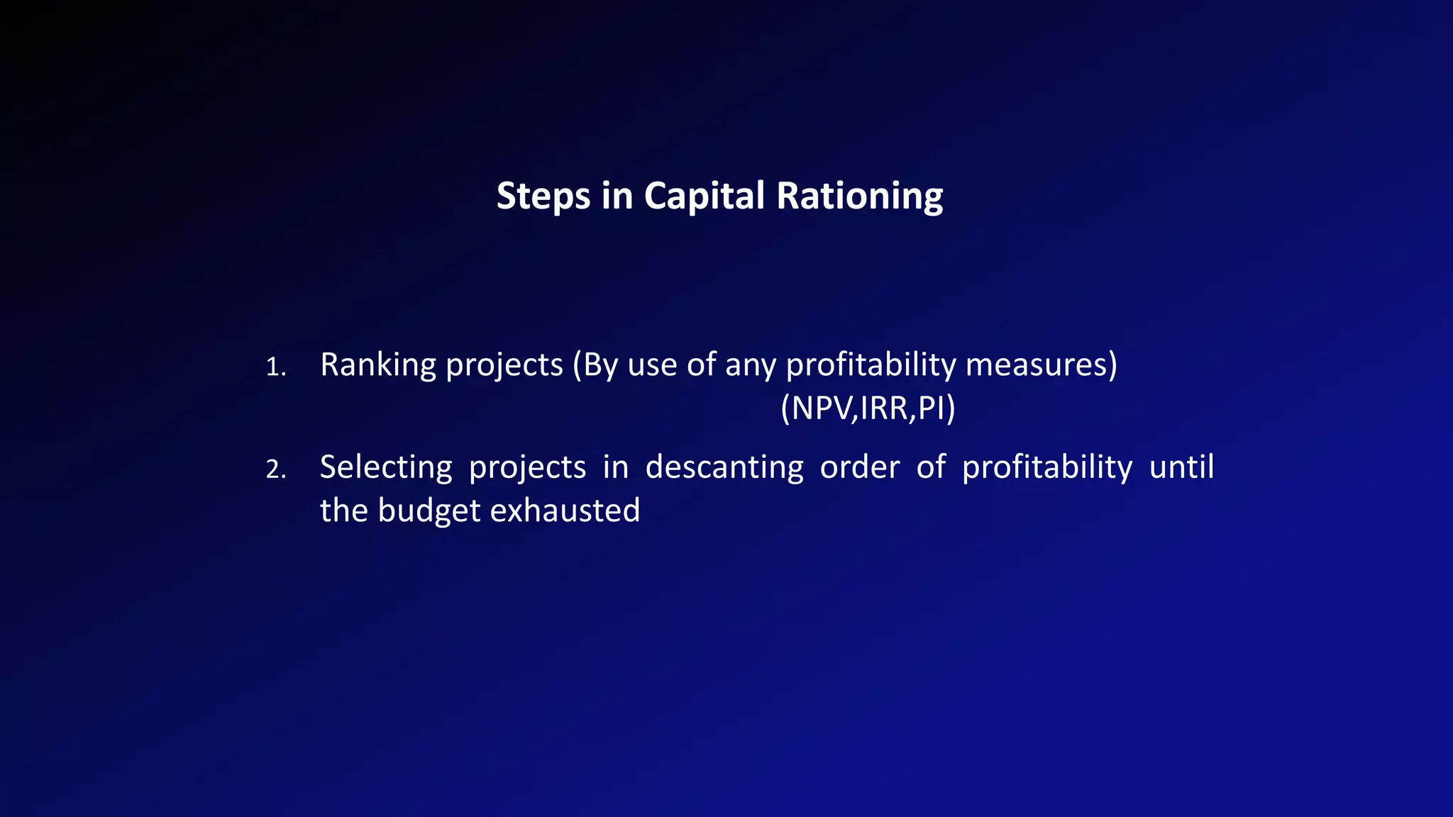 Capital rationing | PPTX