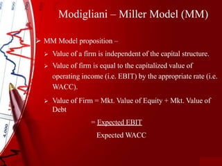 Capital structure theories | PPTX