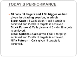 On call intraday Equity trading tips | PPT
