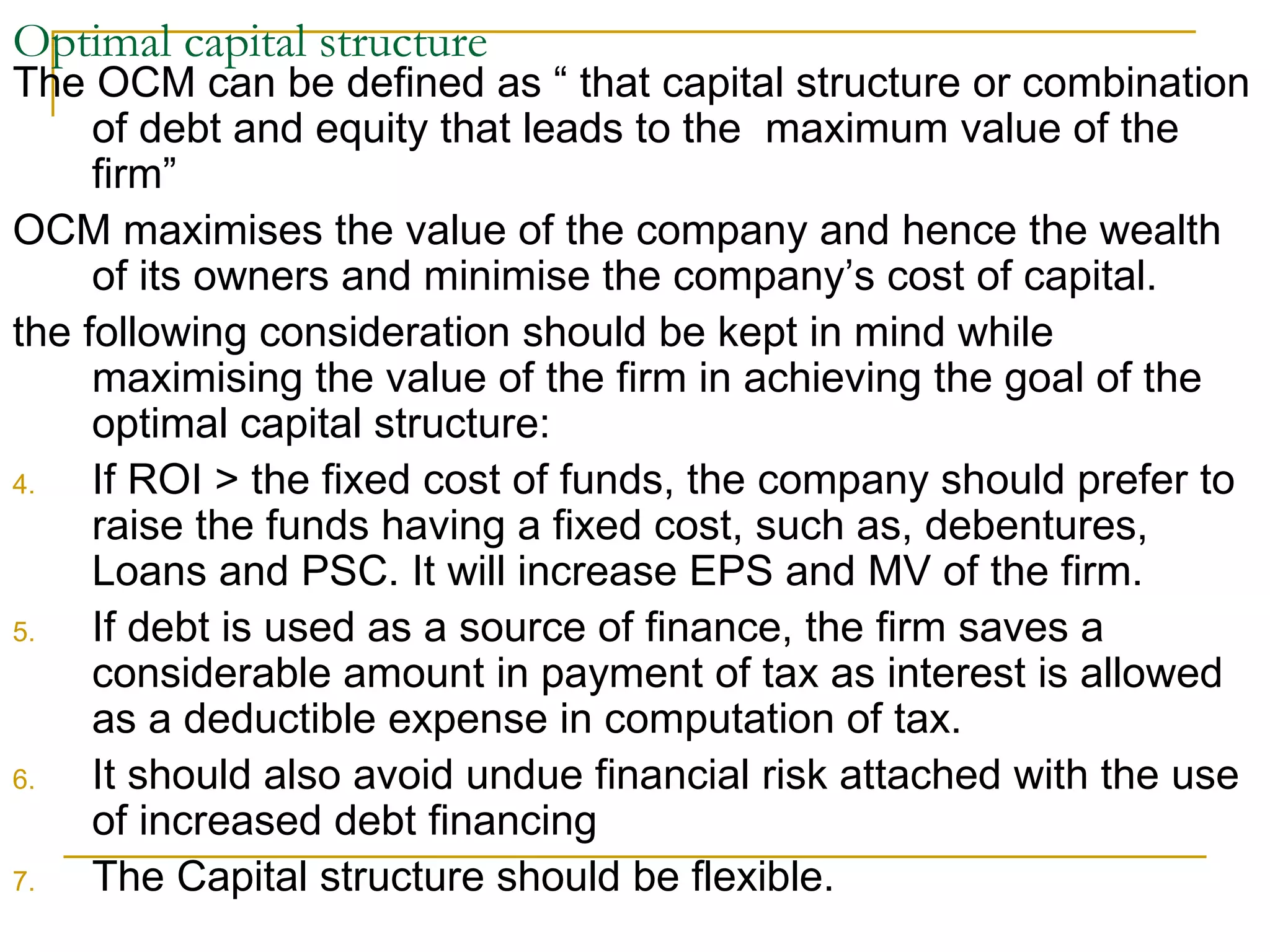 Capital structure | PPT