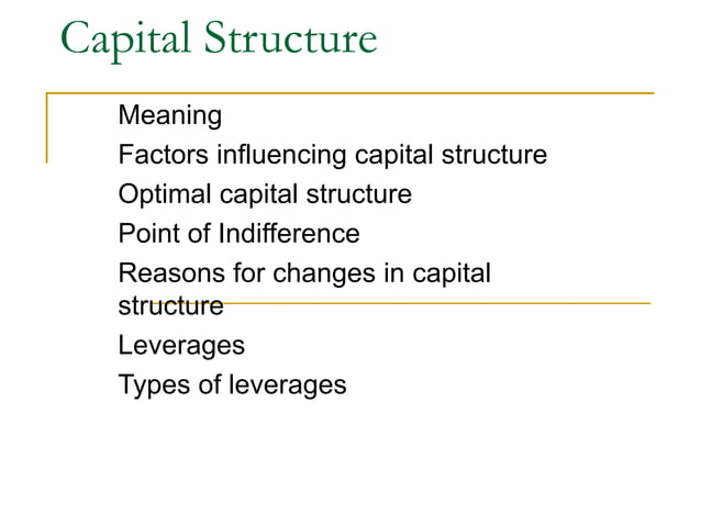 Capital structure | PPT