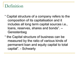 Capital structure | PPT