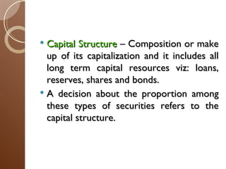 Capital structure | PPT