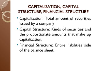 Capital structure | PPT
