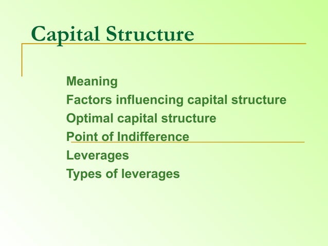 Capital Structure | PPT