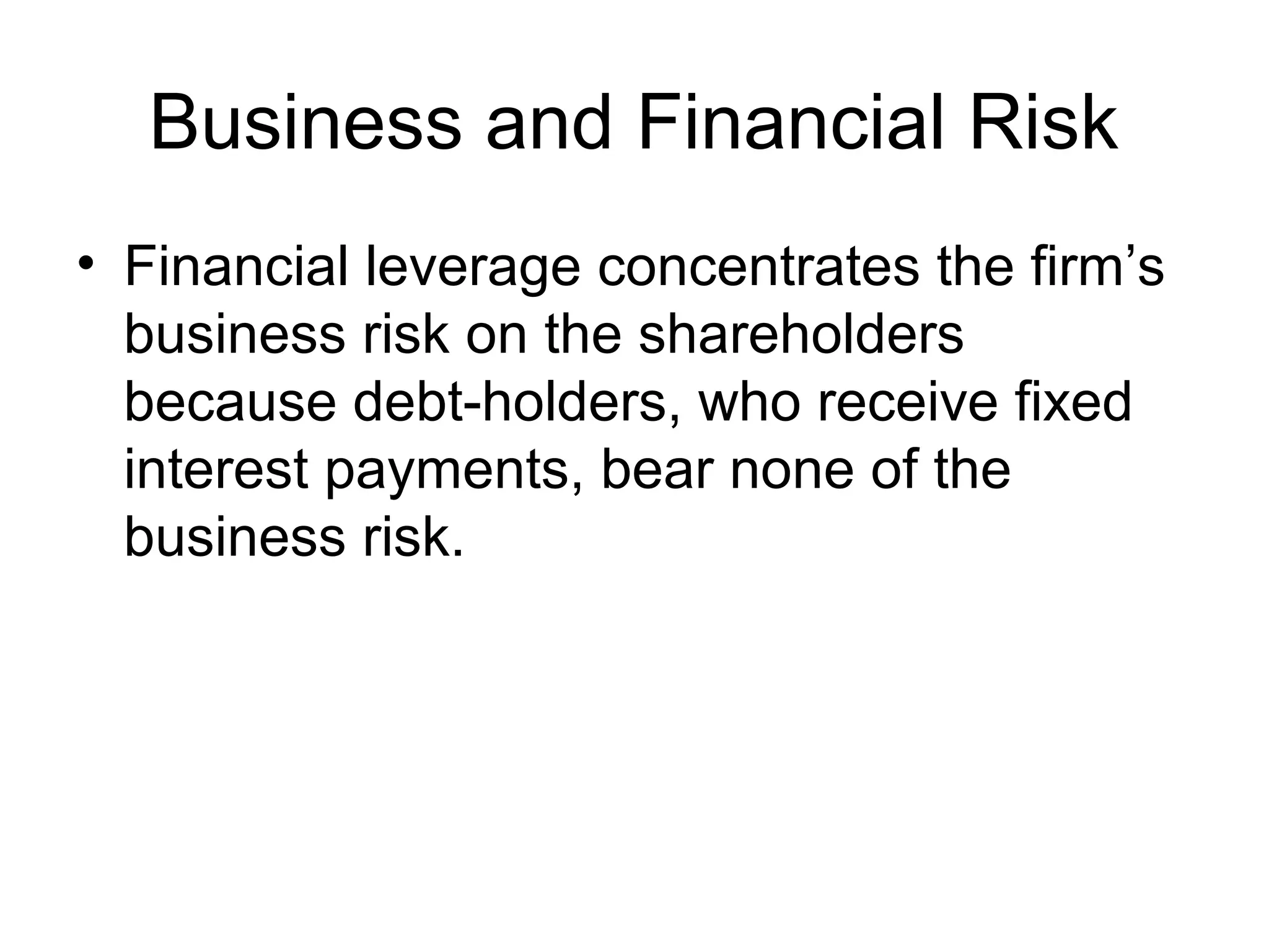 Capital structure, debt vs Equity | PPT