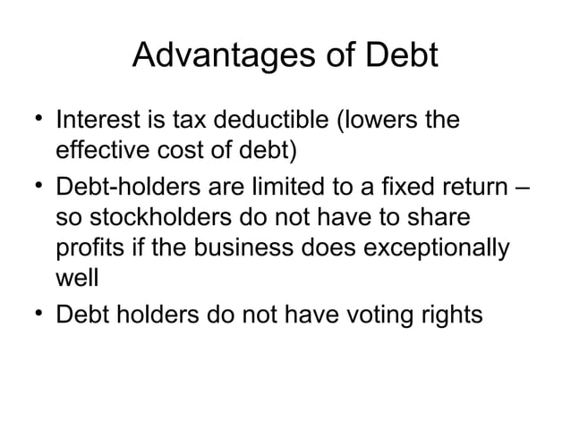 Capital structure, debt vs Equity | PPT