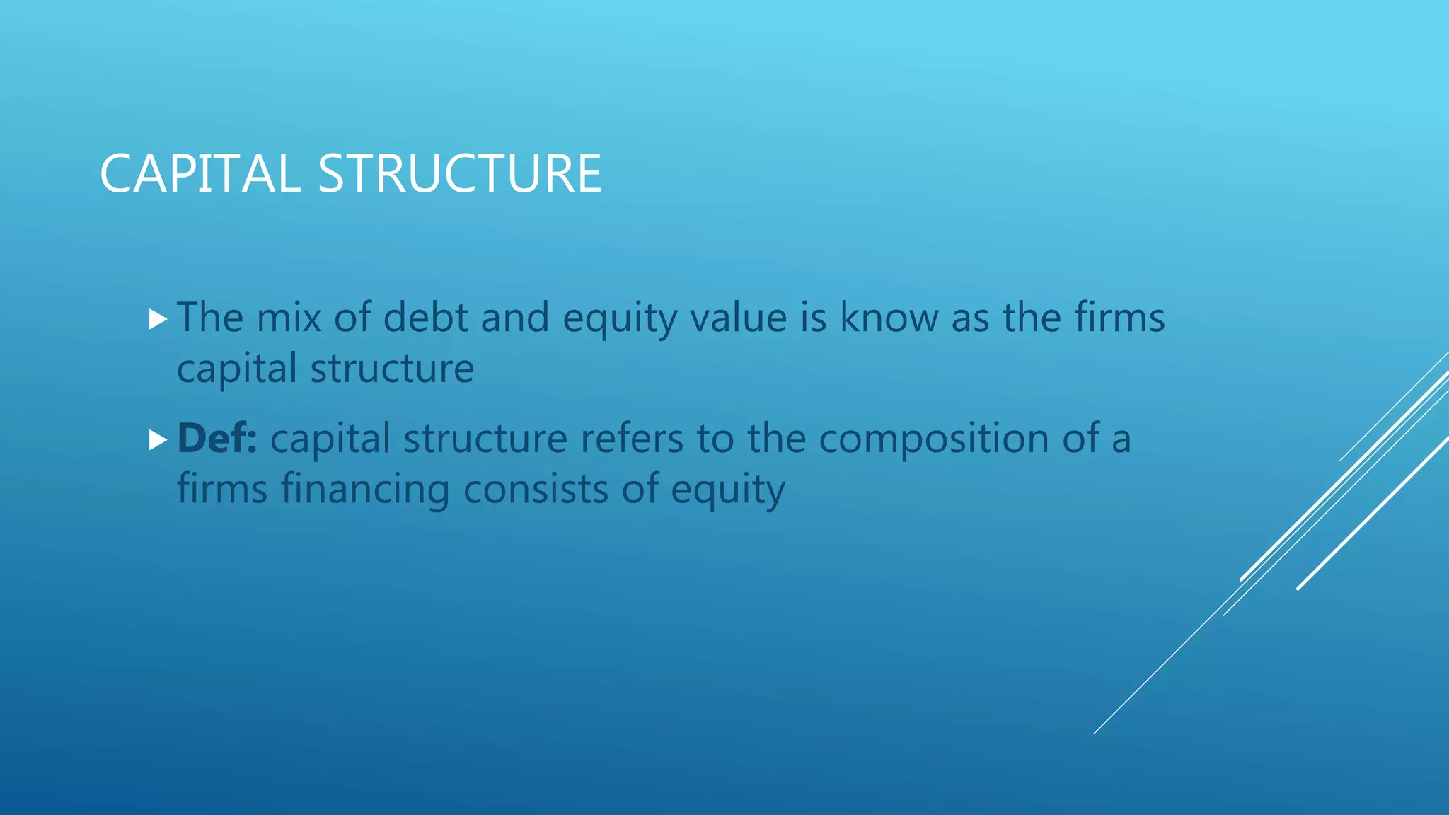 Capital structure | PPT