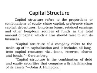 Capital structure | PPTX