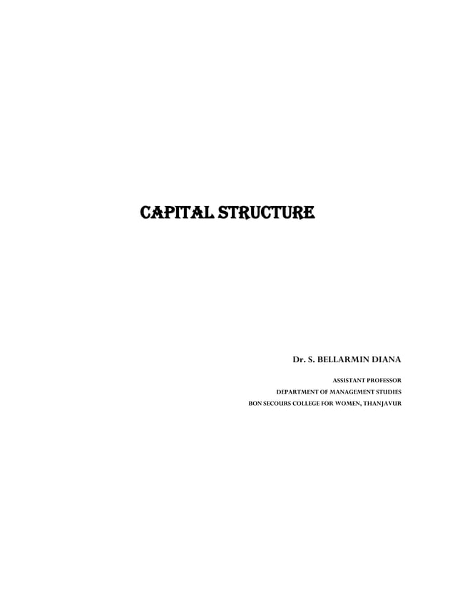 Capital structure | PDF